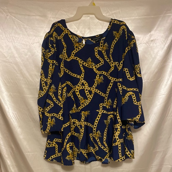 Ashley Stewart | Tops | Chain Link Design Blouse | Poshmark
